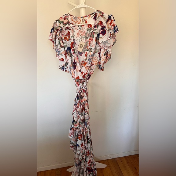 ELF | Dresses | Elf Made By Hand Carmen Wrap Maxi Dress Nwt Boho ...